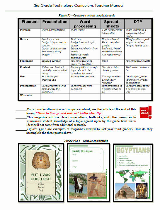 3rd grade tech curr teacher sample 3